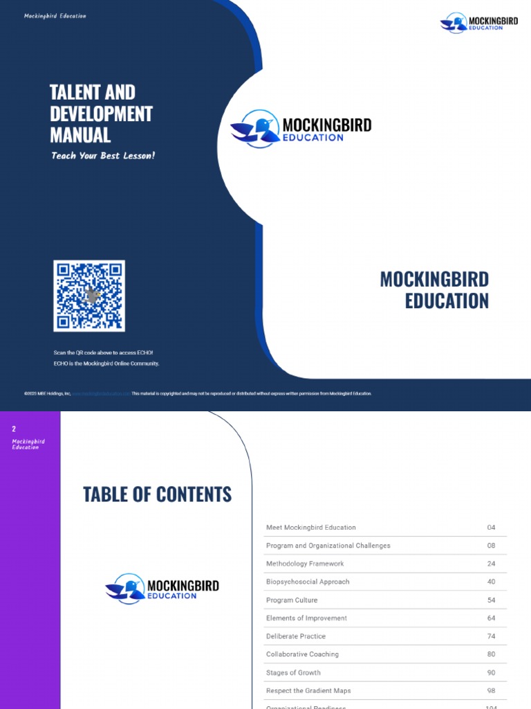Mockingbird - Talent and Development Manual (Participant) .PDF ...