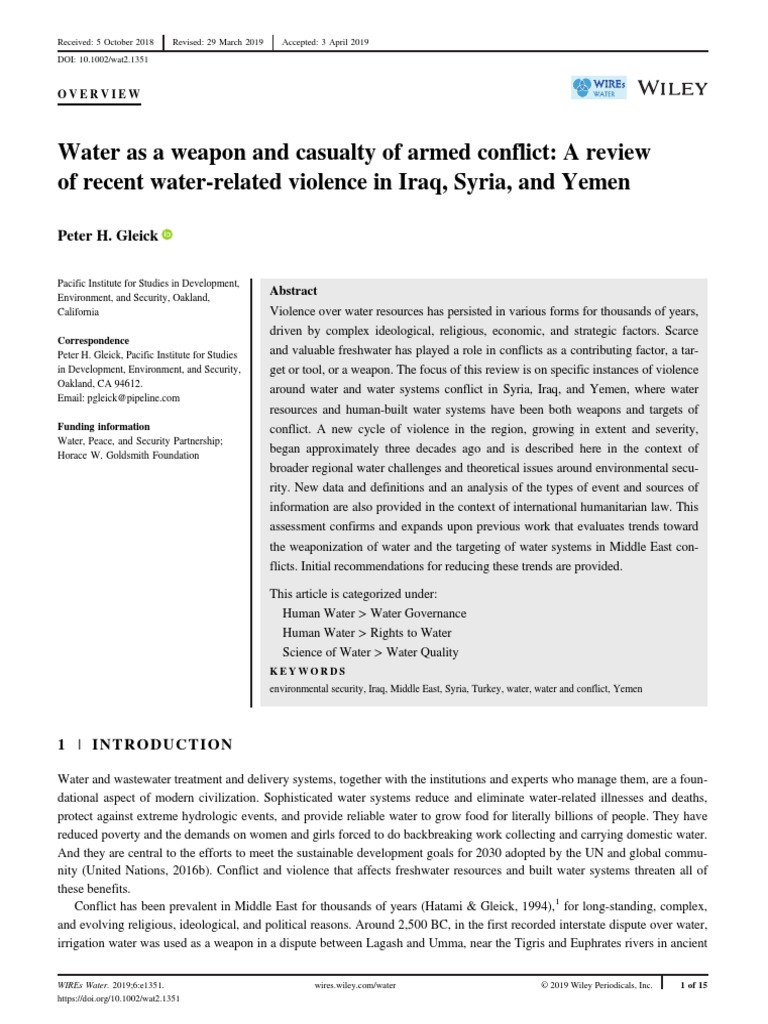 wATER AS WEAPON CASUALTY | PDF
