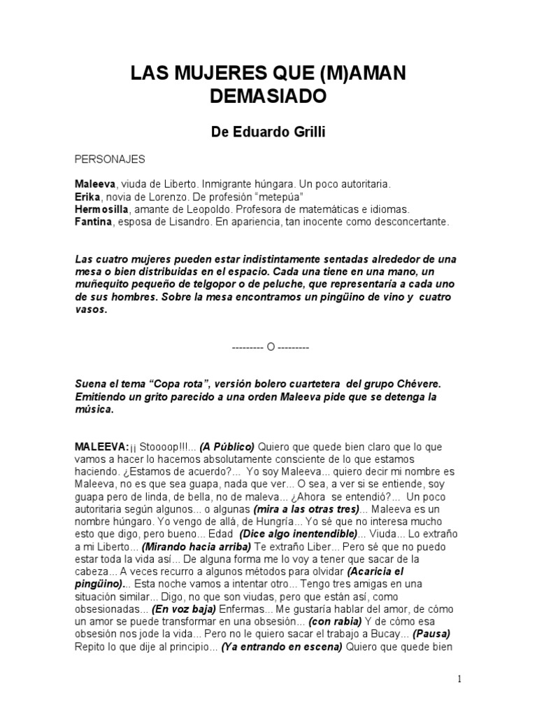 Las Mujeres Que (M) Aman Demasiado | PDF | Amor