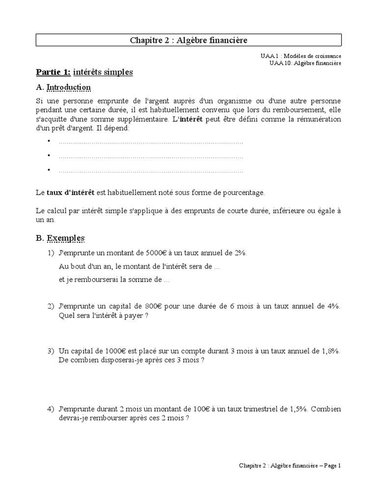 Chap2 Algebre Fin 2022-23 | PDF