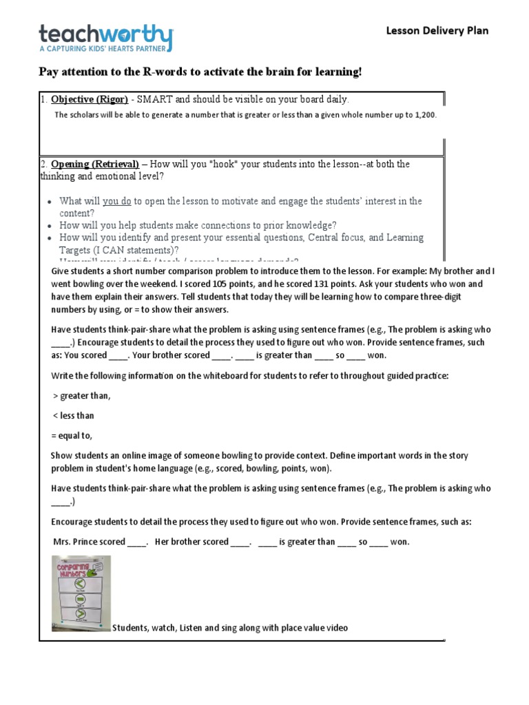 Delivery Plan Lesson Plan | PDF | Information | Learning