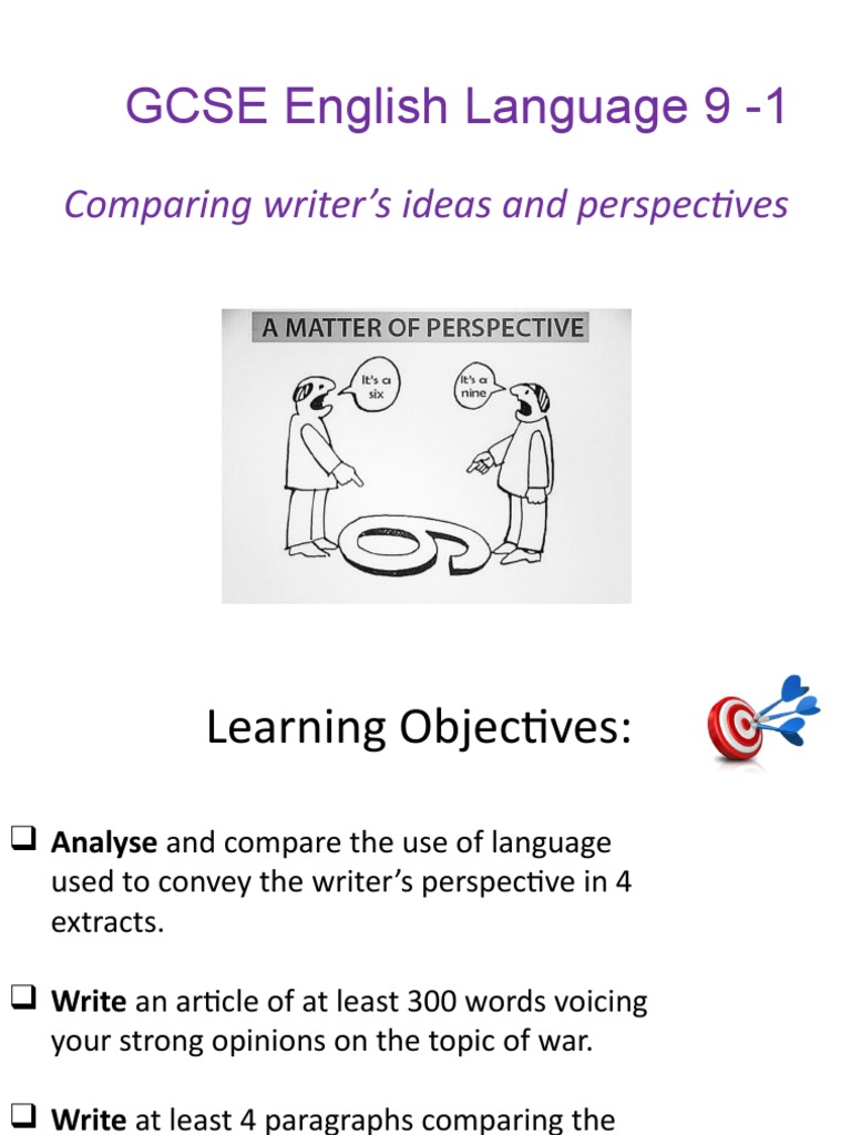 Comparing Writer's Ideas and Perspectives | PDF | Philosophy | Language ...
