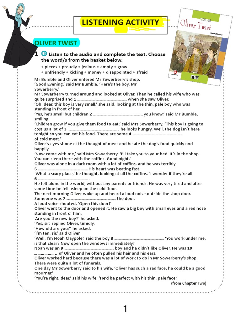 Oliver-Twist Activity | PDF | Charles Dickens Characters | Victorian ...