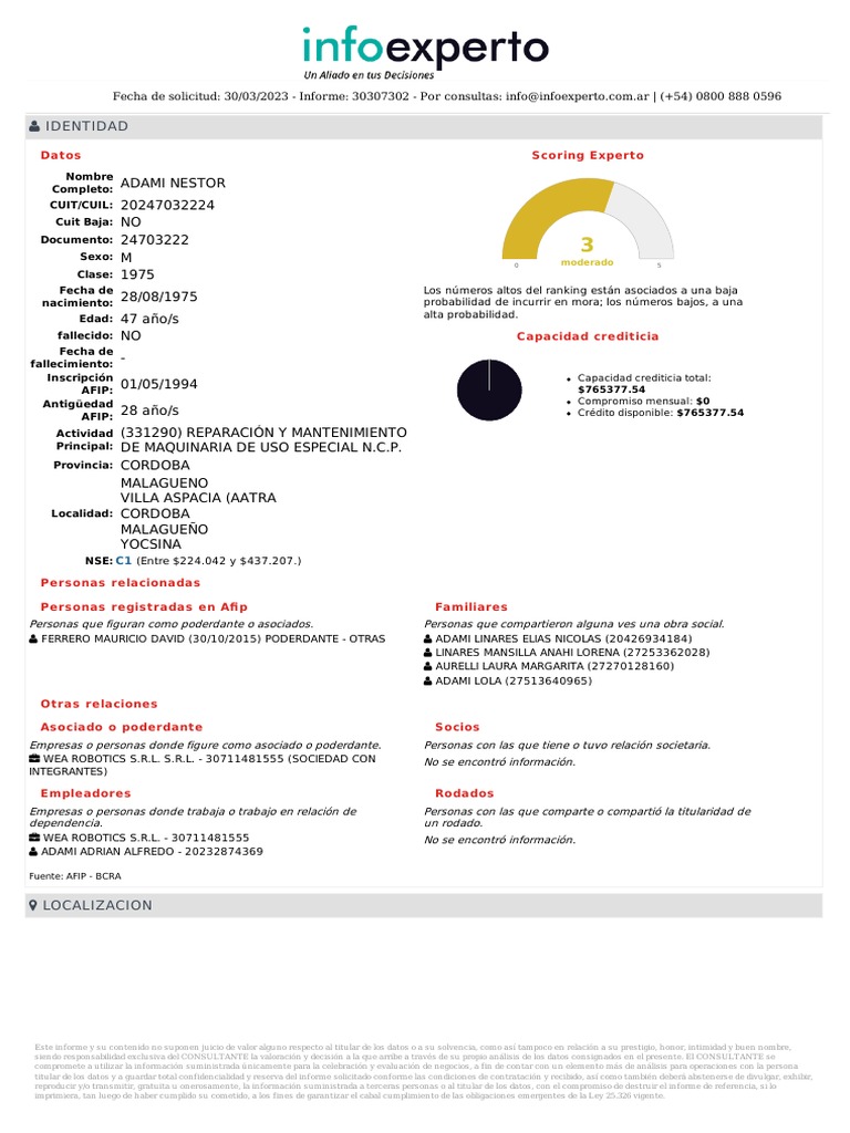 Informe 30307302 ADAMI NESTOR | PDF