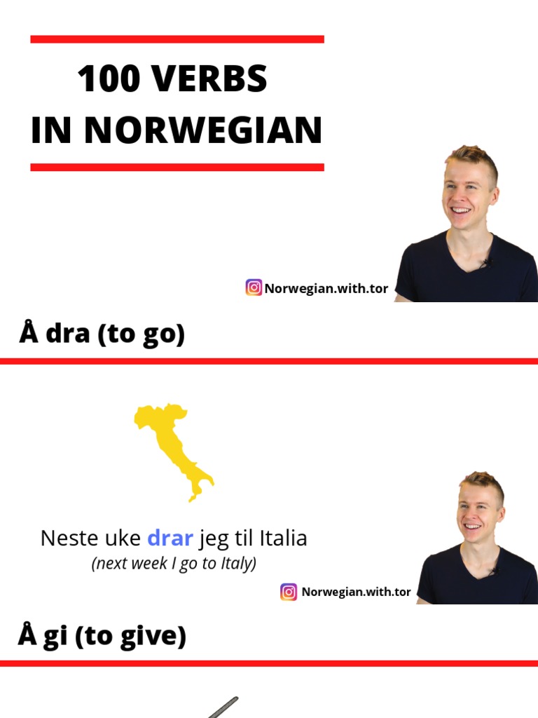 100 Verbs in Norwegian | PDF