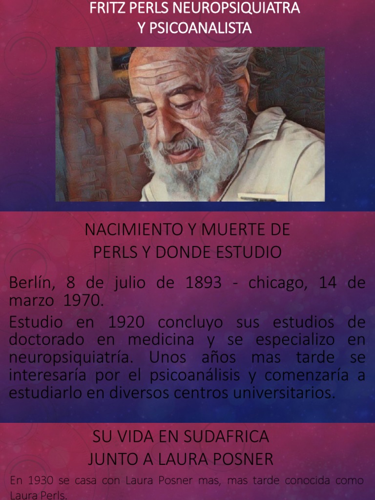 Fritz Perls Neuropsiquiatra y Psicoanalista | PDF | Sueño | Terapia Gestalt