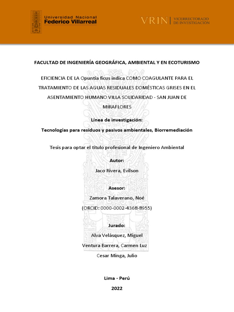 UNFV FIGAE Jaco Rivera Evilson Titulo Profesional 2022 | PDF