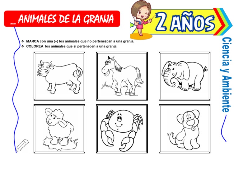 Animales de La Granja para Niños de 2 Años | PDF