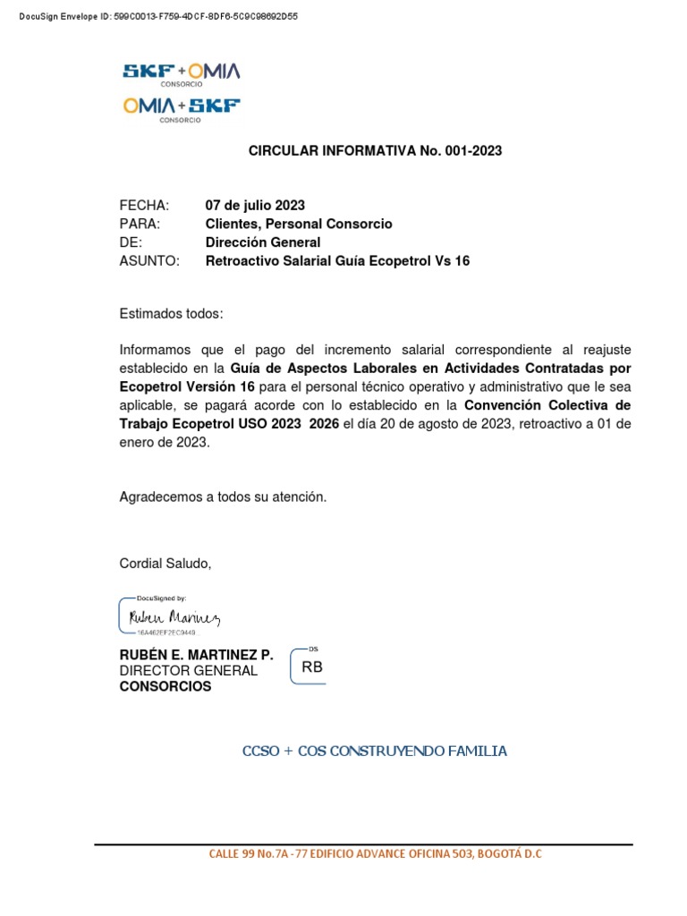 Circular Informativa | PDF