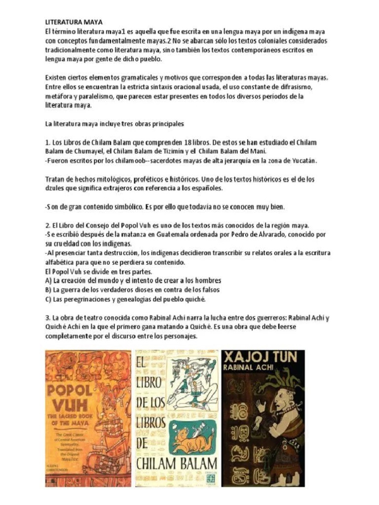 Literatura Maya | PDF