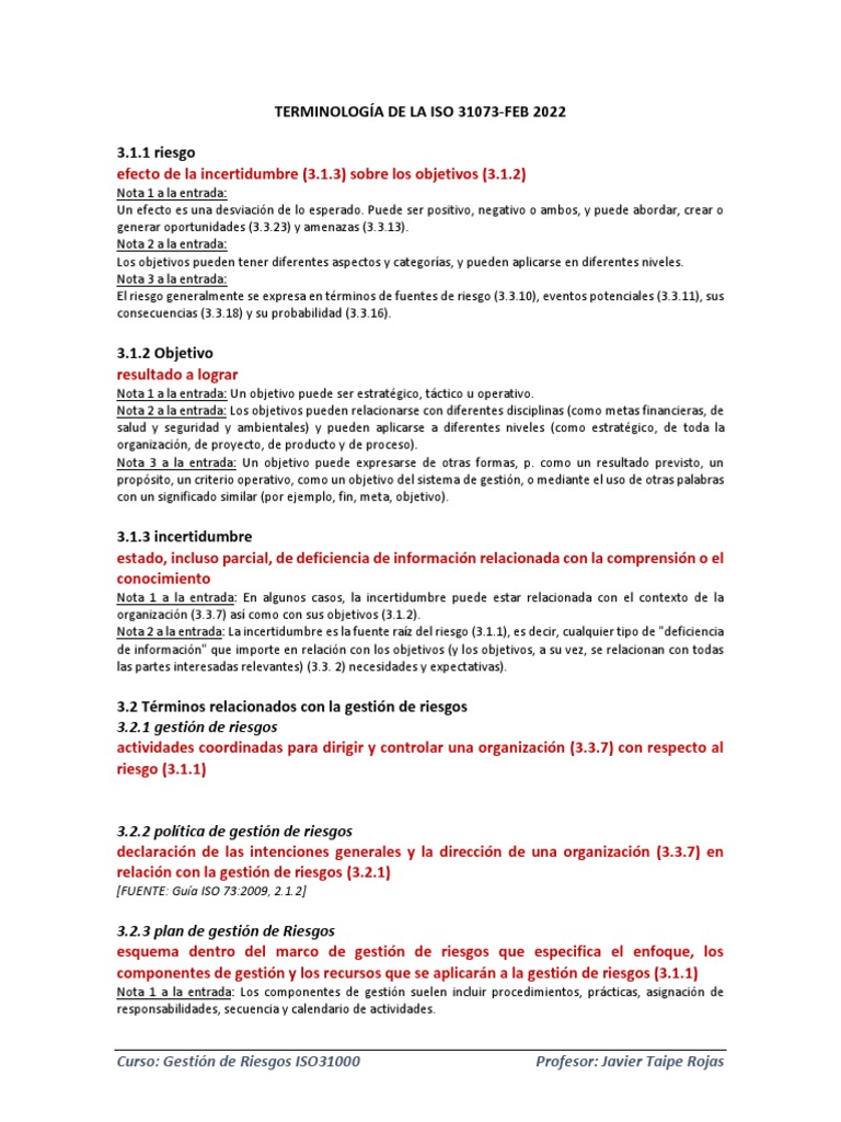 Terminos ISO 31073-2022 | PDF