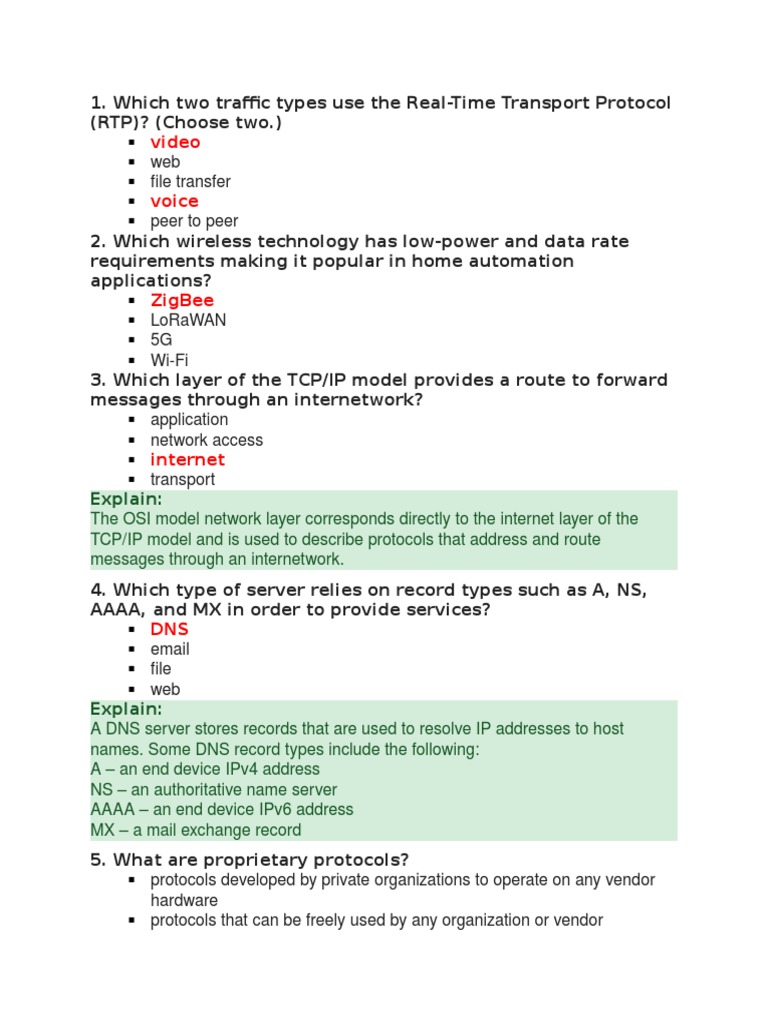 Networking Basics Quiz | PDF | Computer Network | I Pv6