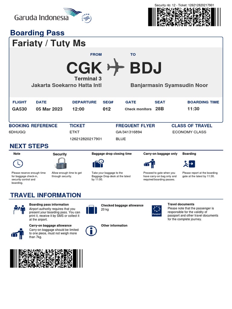 Boarding Pass | PDF | Baggage | Civil Aviation