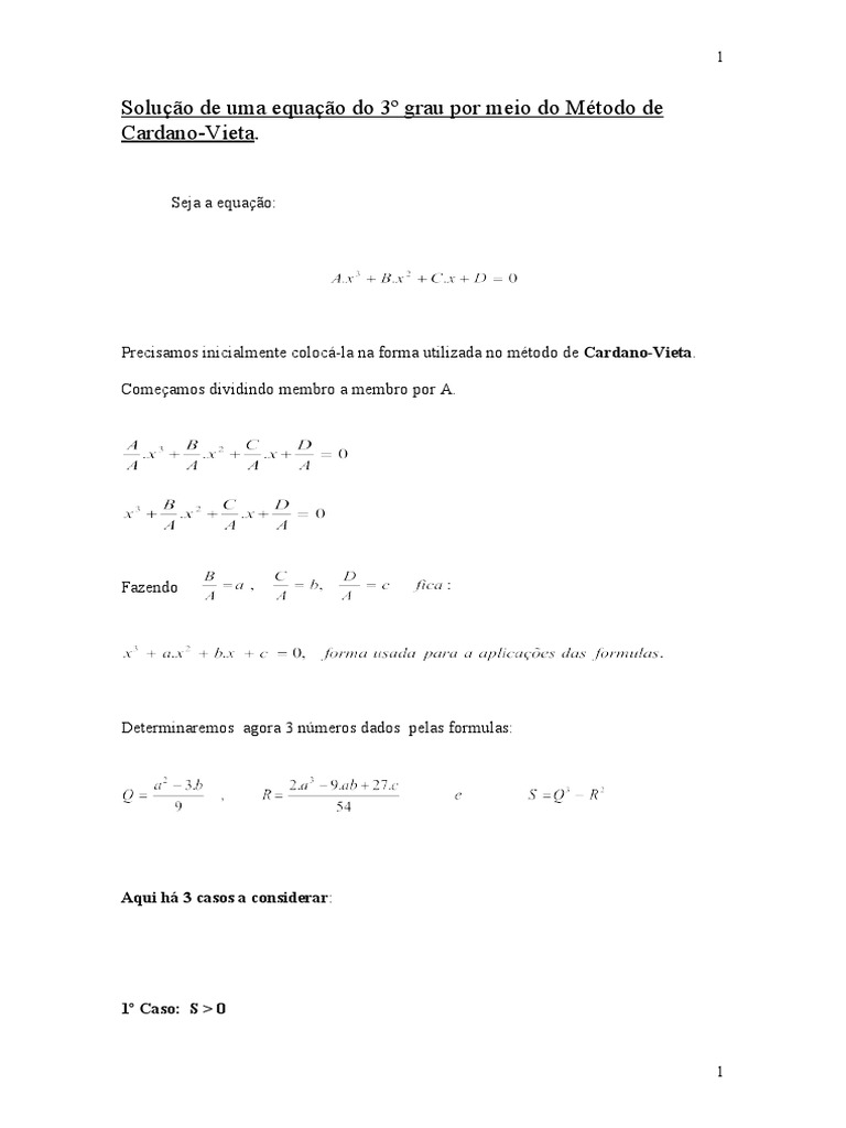 Método de Cardano Vieta | PDF