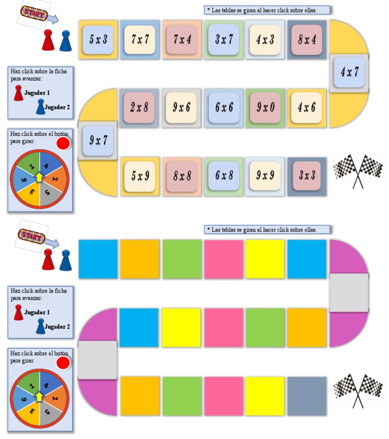 Juego de Tablas Interactivas para Dos Jugadores | PDF | Deportes y ...
