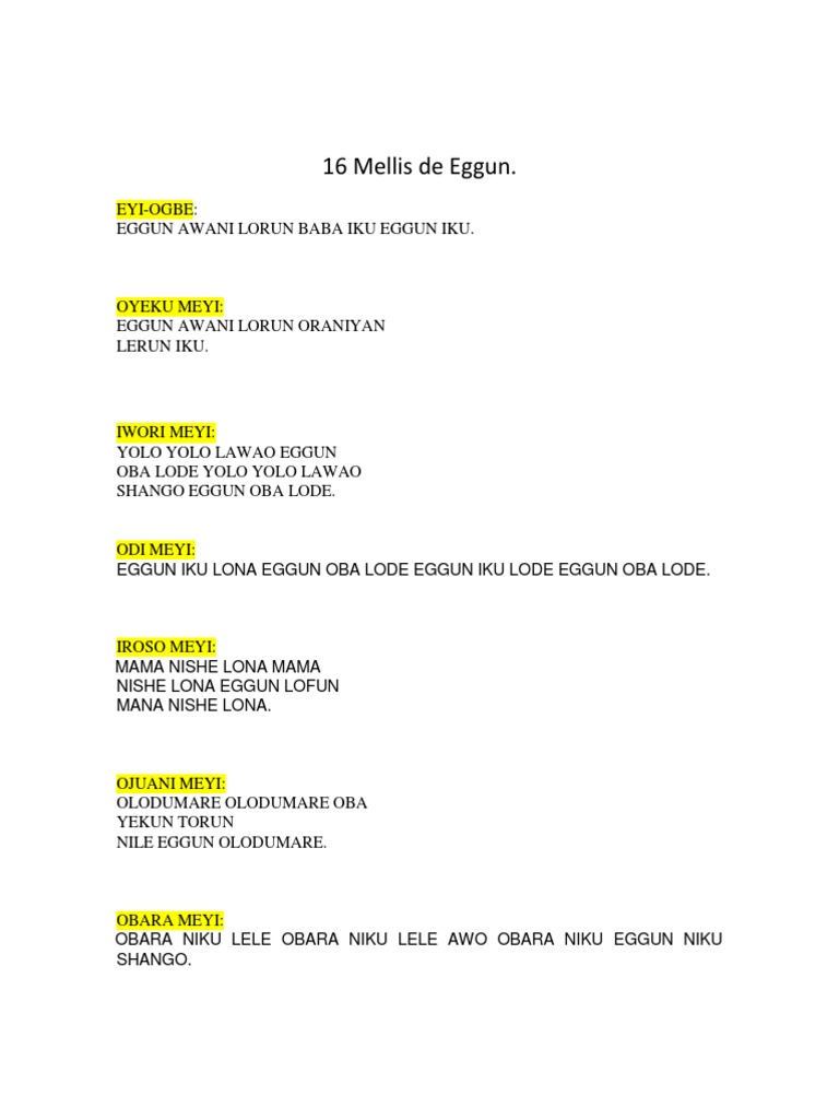 16 Mellis de Eggun | PDF