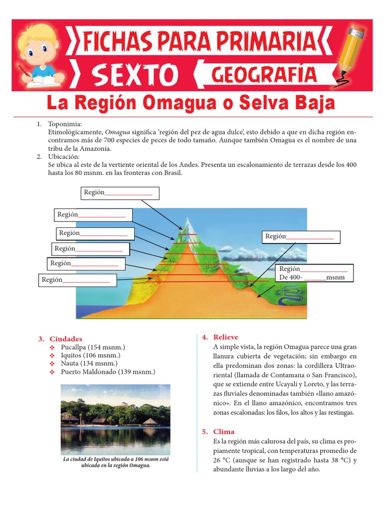 La Región Omagua o Selva Baja para Sexto Grado de Primaria | PDF ...