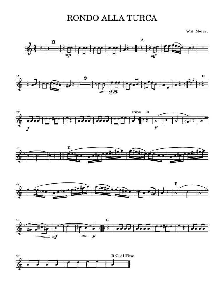 Rondo Alla Turca | PDF