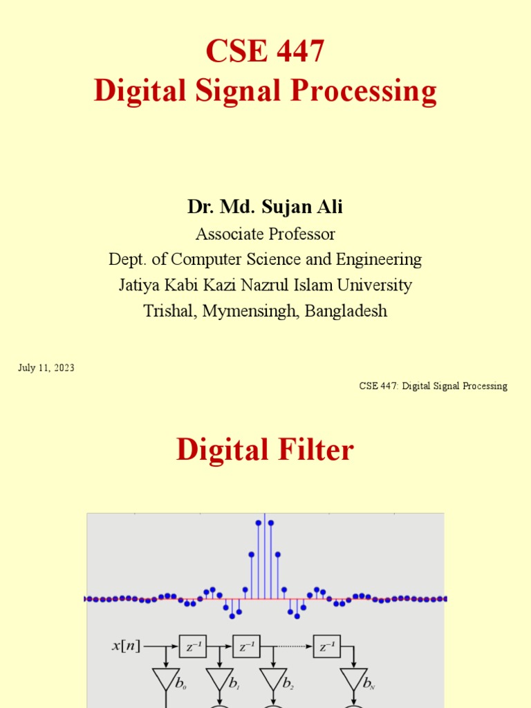 Digital Signal Processing Course Overview | PDF | Digital Signal Processing | Electrical Engineering