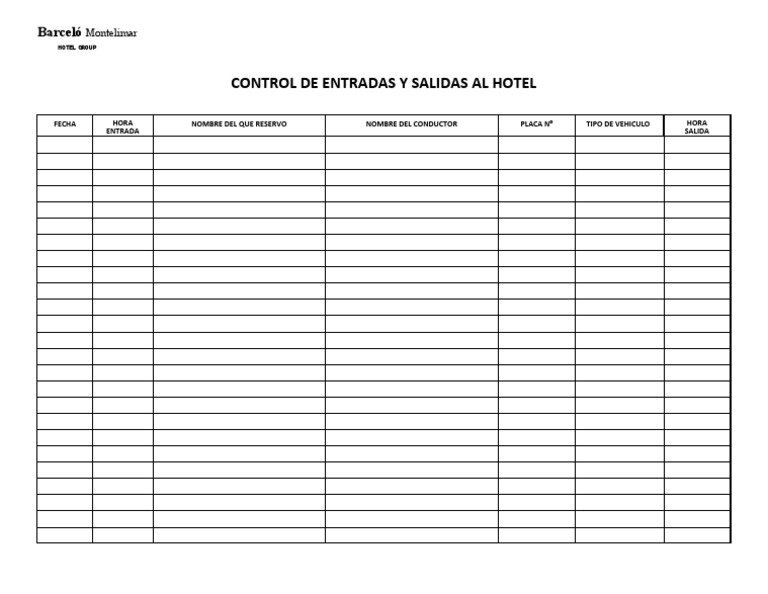 Control de Entradas y Salidas Seguridad Interna | PDF