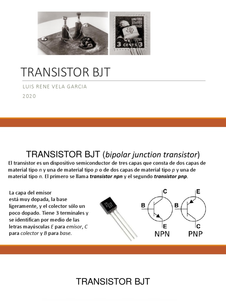 03 Transistor Bjt Pdf Transistor De Unión Bipolar Transistor