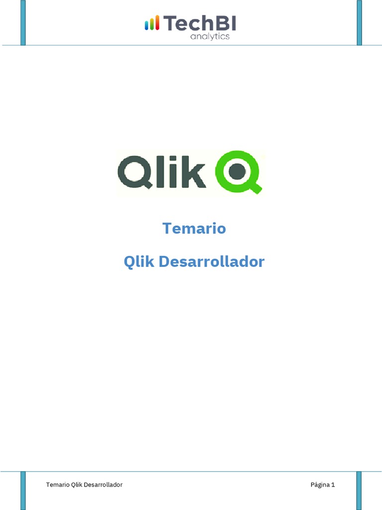 Temario Qlik Sense Desarrollador | PDF | SQL | Informática