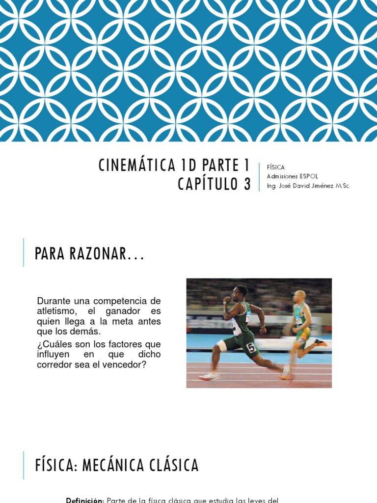 03 Cinematica 1D Parte 1 | PDF | Movimiento (física) | Mecanica clasica