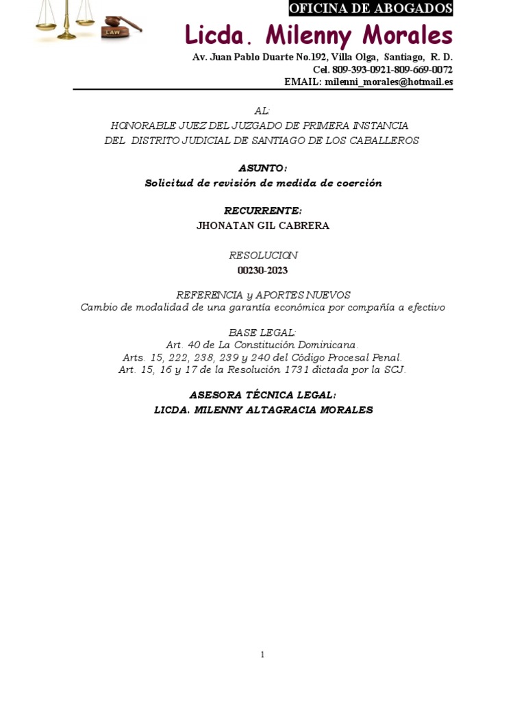 Revicion de MEDIDA | PDF | Derecho