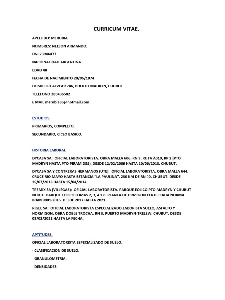 Nelson CV | PDF