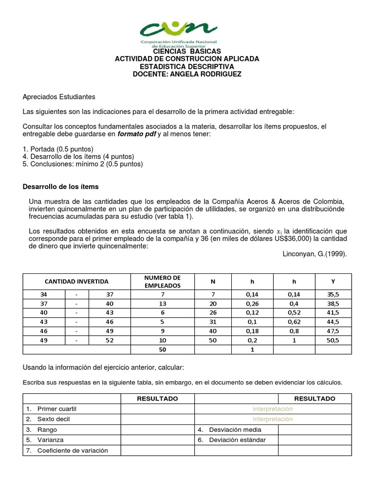 Aca 3 Estadistica Descriptiva Ultimo | PDF | Análisis | Análisis de los datos