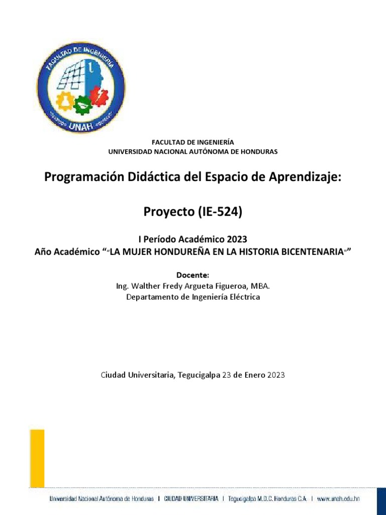 Programación Didáctica_Proyecto_IE-524 1 PAC 2023.doc | PDF | Evaluación | Aprendizaje