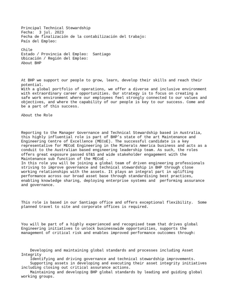 BHP | PDF | Project Management | Risk