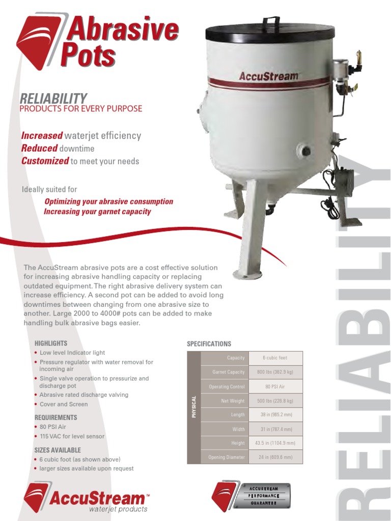AccuStream Abrasive Delivery Flyer | PDF | Abrasive | Equipment