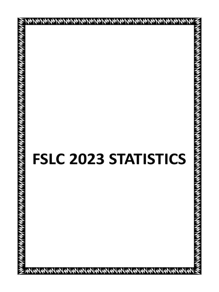 Fslc 2023 Statistics | PDF