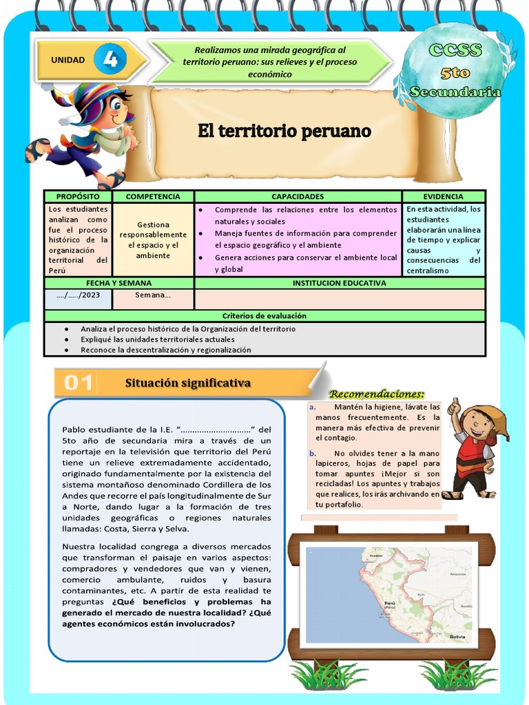Ficha de Actividad CCSS 5°-Semana 1-1 | PDF