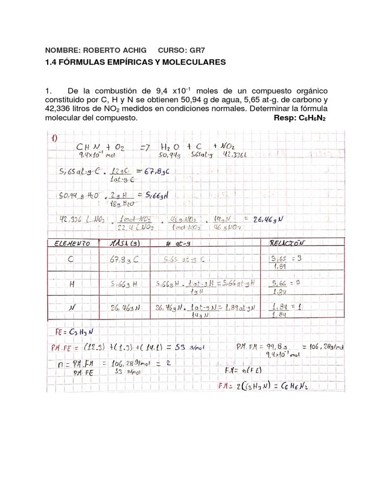 Deber 7 Química | PDF