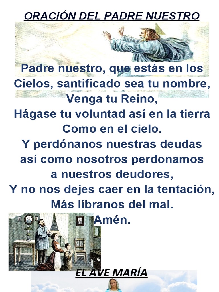 Oración Del Padre Nuestro y Ave Maria | PDF | Religión y espiritualidad