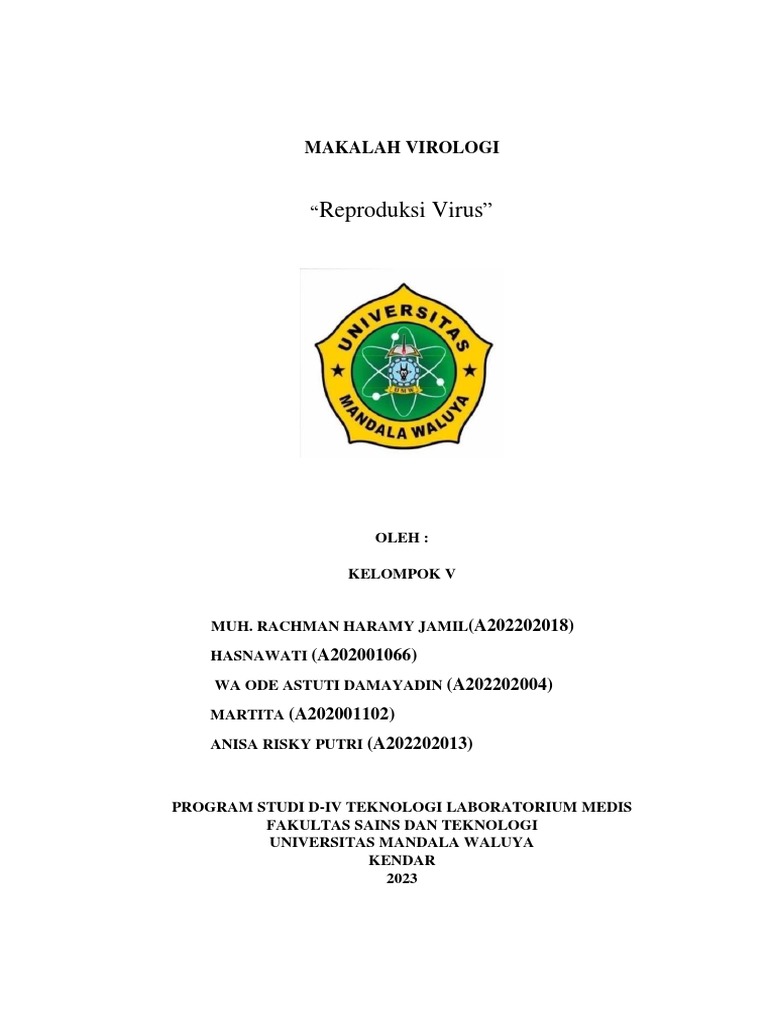 Proses Reproduksi Virus dalam Sel Inang | PDF