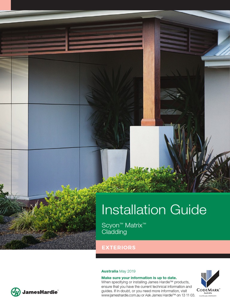 Matrix Cladding Installation Guide May2019 Rev1 | PDF | Framing (Construction) | Screw