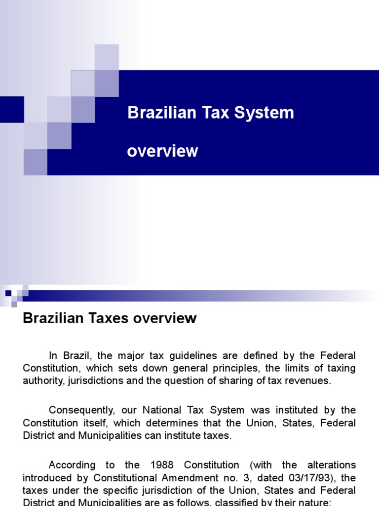 Brazilian Tax System Overview August 2011 | PDF | Taxes | Dividend