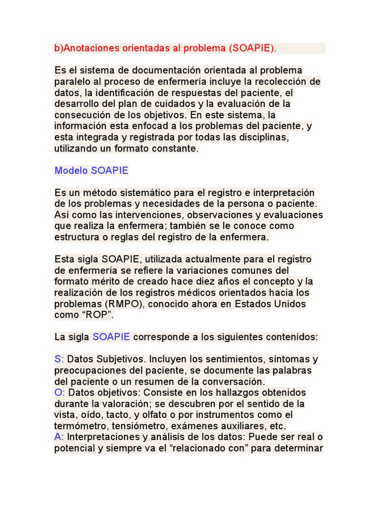 Como Hacer Un SOAPIE | PDF