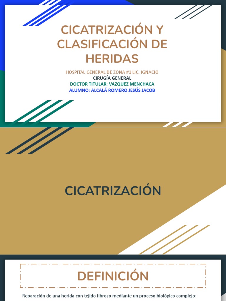 Cicatrizacion y Clasificacion de Heridas-2 | PDF | Inflamación | Cicatrización de la herida
