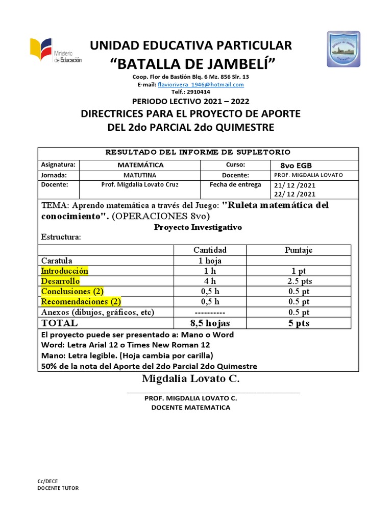 PROYECTO APORTE 8vo | PDF