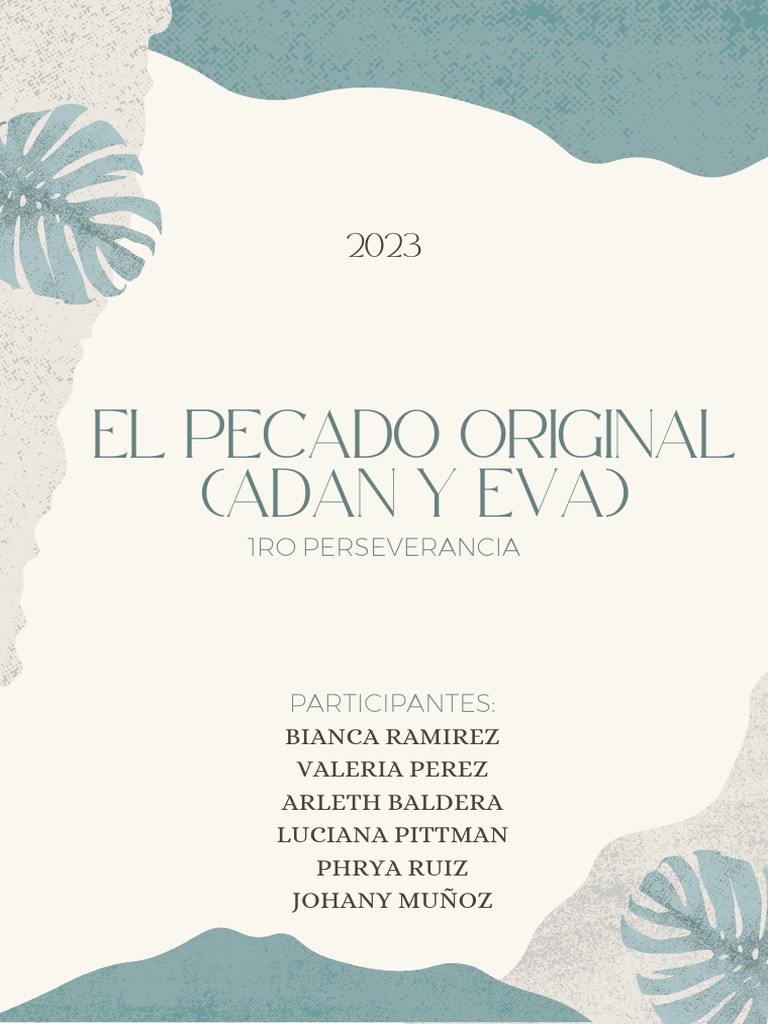 Pecado Original (Adán y Eva) | PDF | Adán y Eva | Jardín del Edén