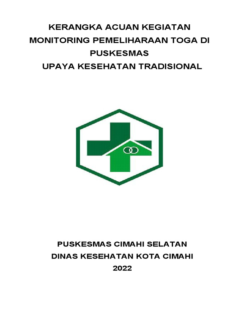 Kak Monitoring Pemeliharaan Toga Puskesmas | PDF