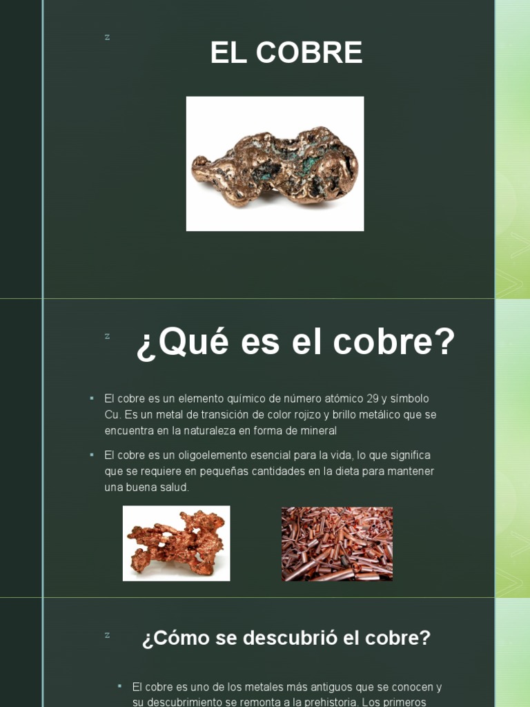 Diapositivas Sobre El Cobre | PDF