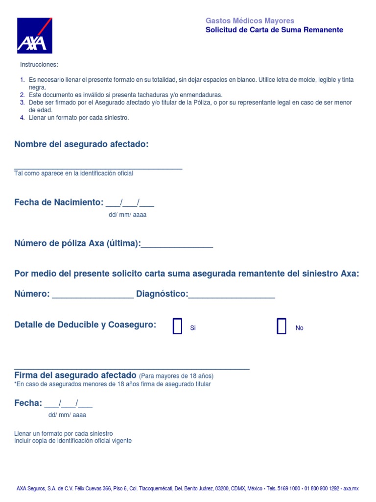 Formato Carta de Suma Remanente | PDF