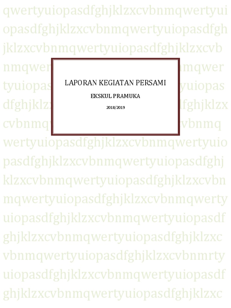 Laporan Kegiatan Persami | PDF