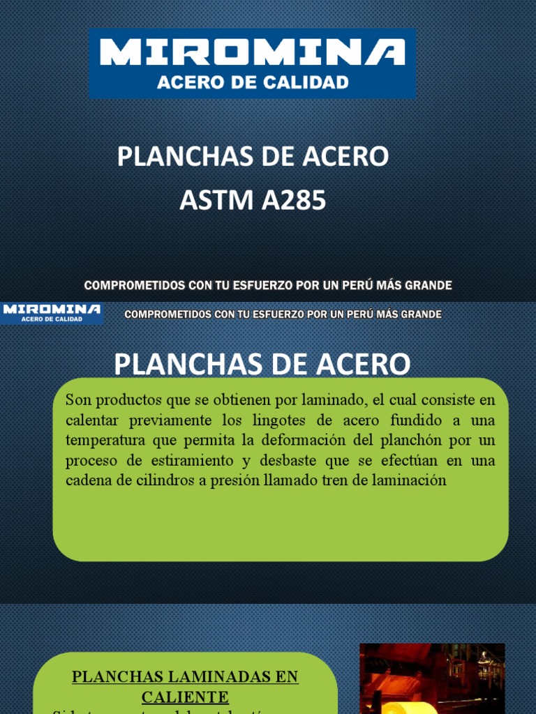 Planchas de Acero ASTM A285 y Usos | PDF | Laminado (metalmecánica) | Acero