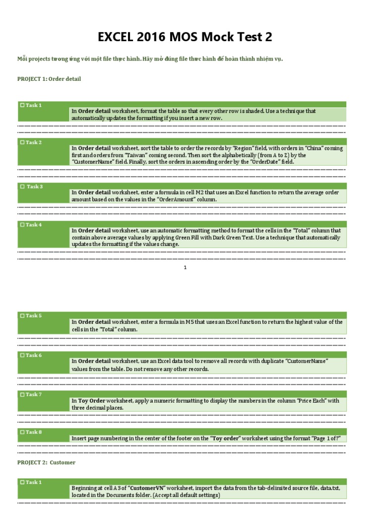 Excel Mock Test 2 | PDF | Microsoft Excel | Worksheet